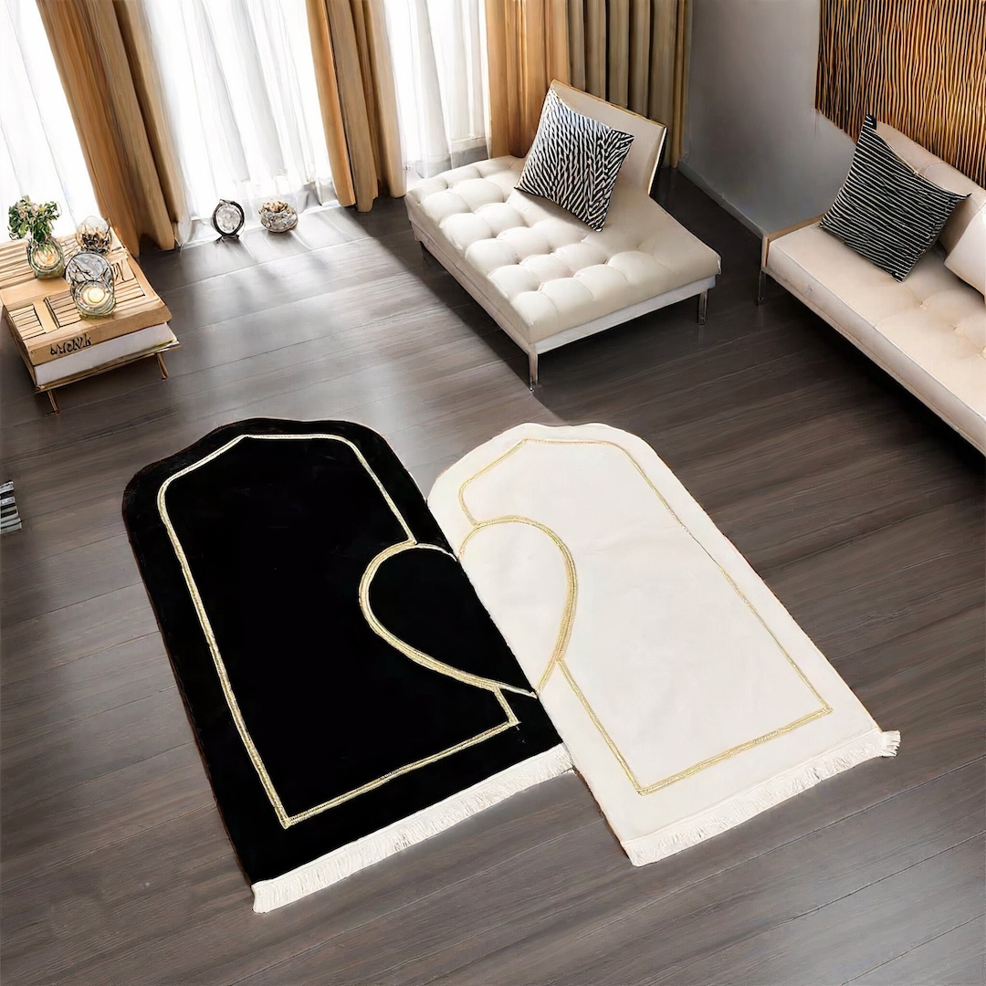 Personalized Foam Plush 2 Prayer Mat Set With Heart Design, Two Love ...