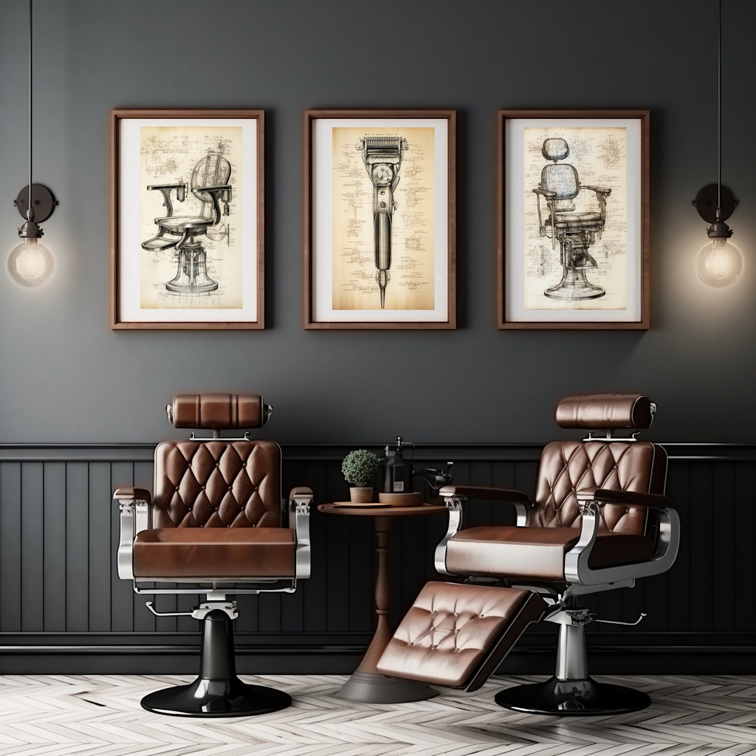 Vintage Barber Shop Posters Wall Art Barbershop Decor - Etsy