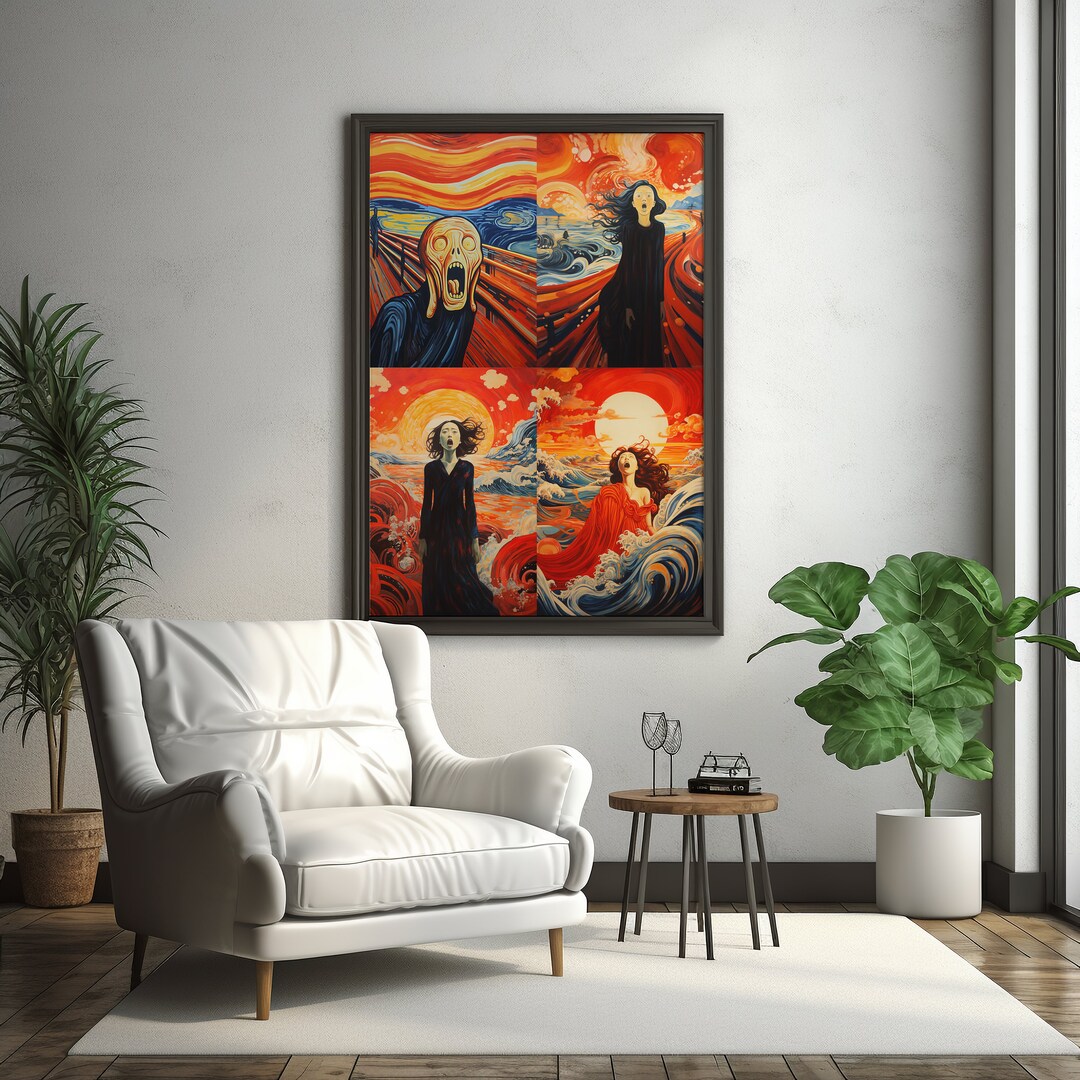 The Evolution of Scream, Digital Print, Japanese Woman, Japanese Style ...