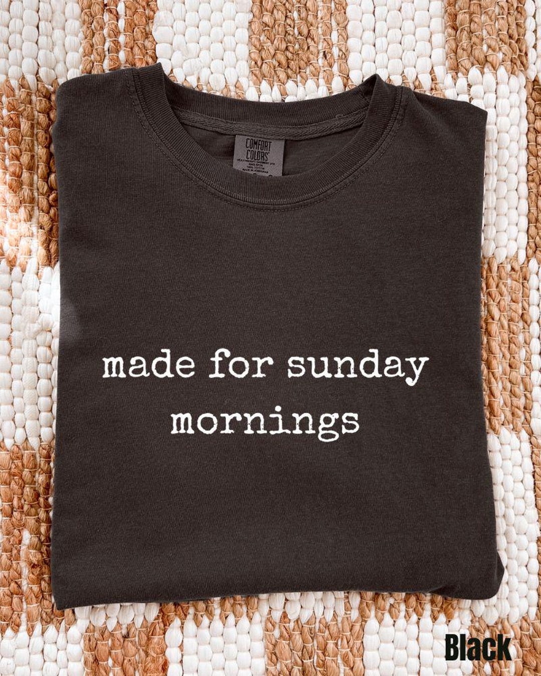 Comfort Colors Made for Sunday Mornings Shirt, Christian Sunday Shirt ...