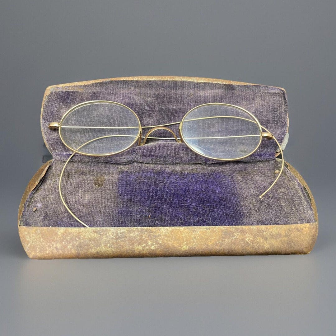 Antique Victorian 1800s Handmade 14k Yellow Gold Spectacles Glasses ...
