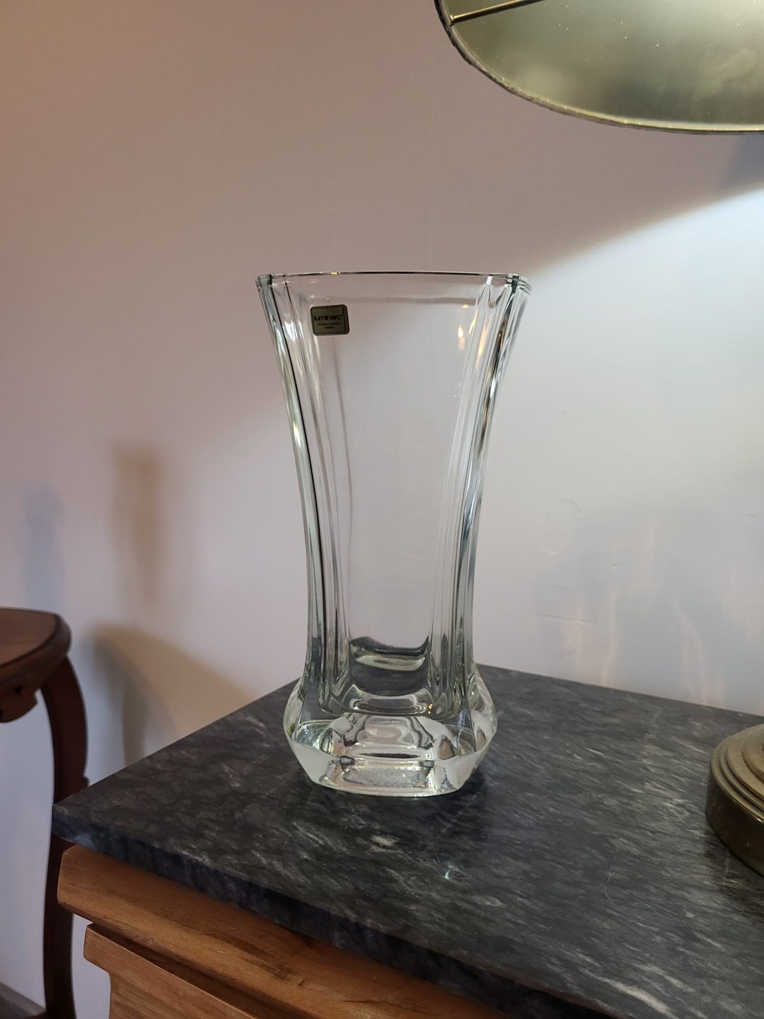 Vintage Luminarc Glass Vase - Etsy