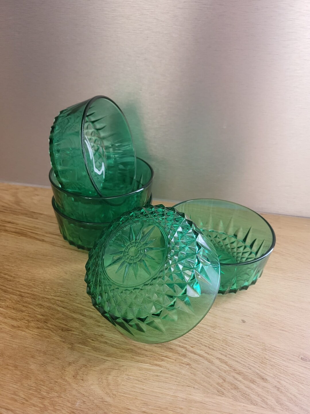 Emerald Green Bowls ARCOROC France 1970s - Etsy
