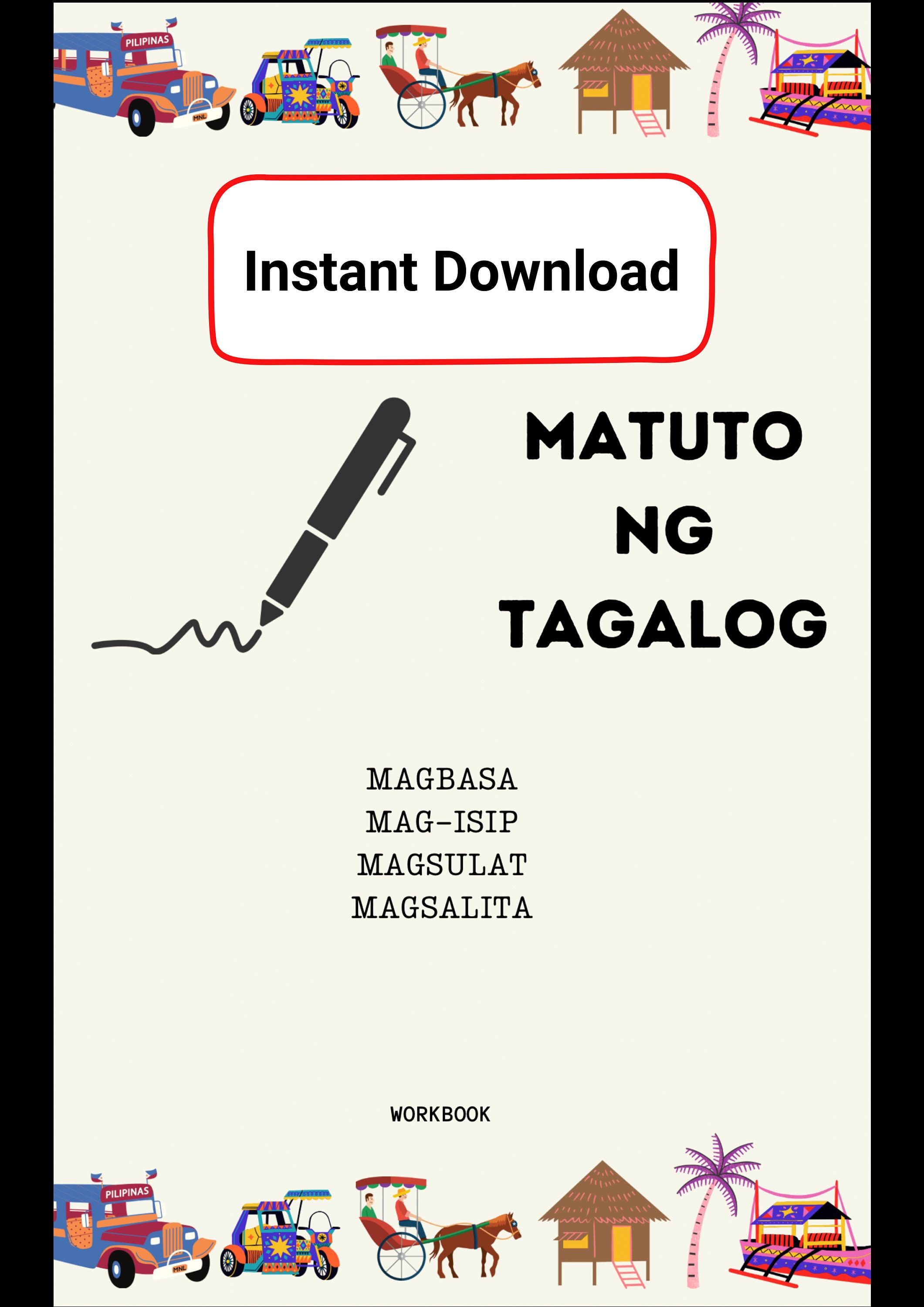 Matuto Ng Tagalog Workbook - Etsy