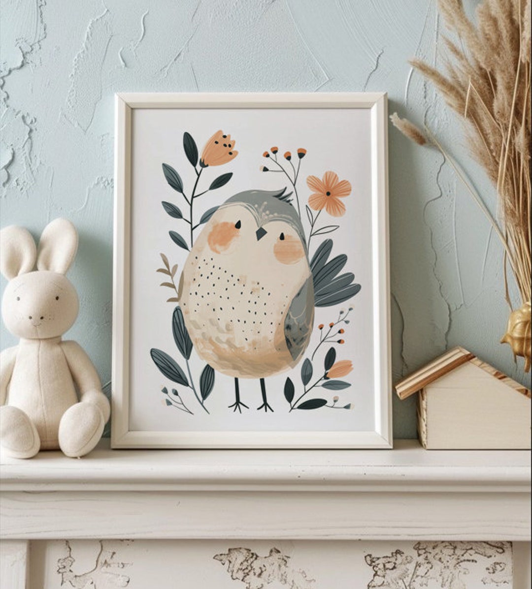 Bird Nursery Decor, Kids Wall Art, Playroom Decor, Wall Art, Nursery ...