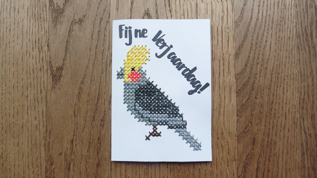 Cockatiel Birthday Card | DIY Card | Bird Nature | Cross Stitch ...