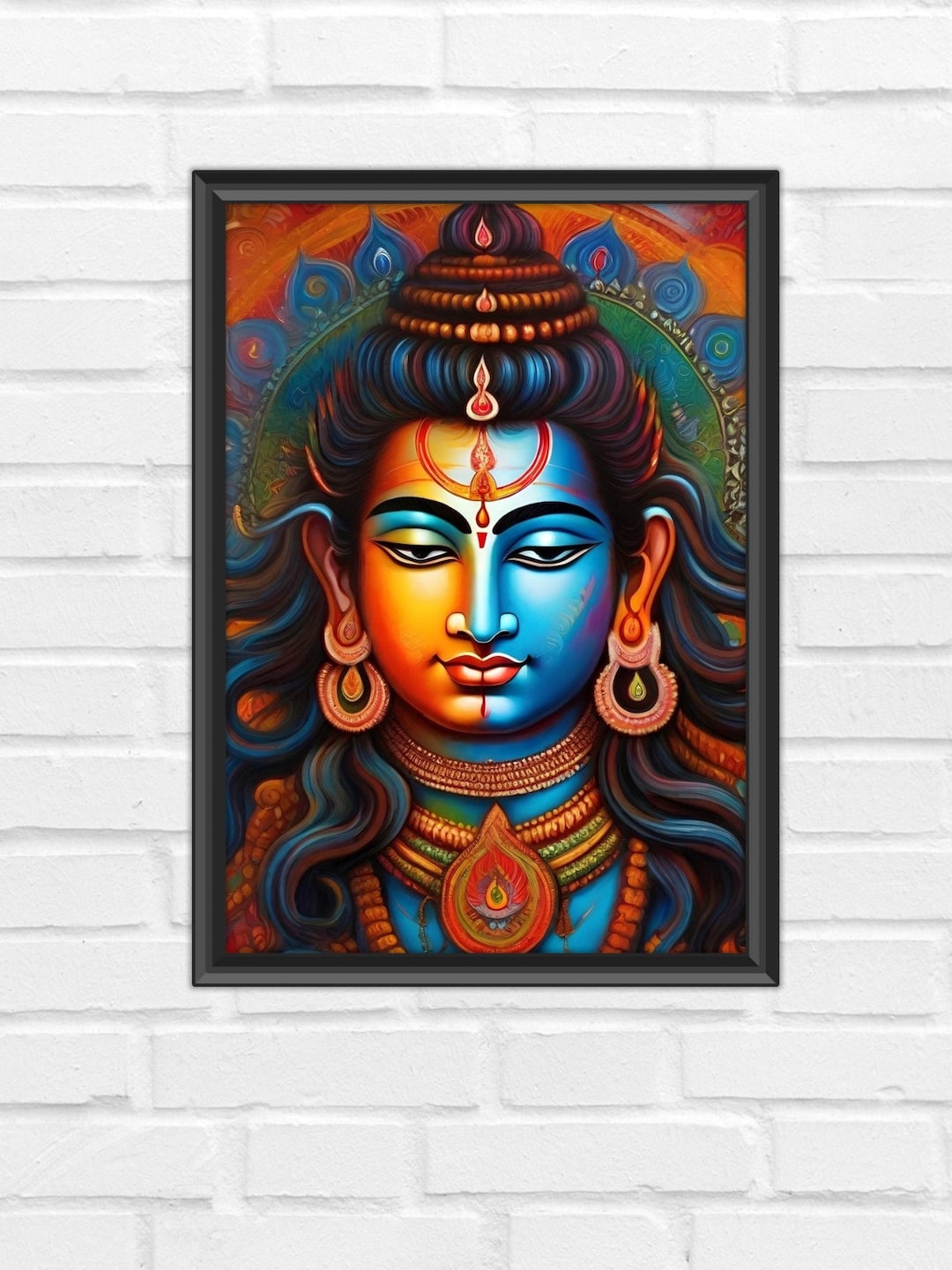 Lord Shiva Vibrant Colour Digital Painting - Etsy