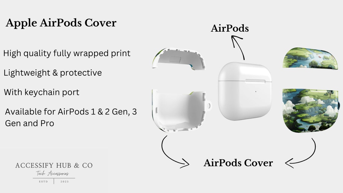 Golf Paradise Airpods Case Covers for AirPod Pro 1,2 and Airpods 1, 2 ...