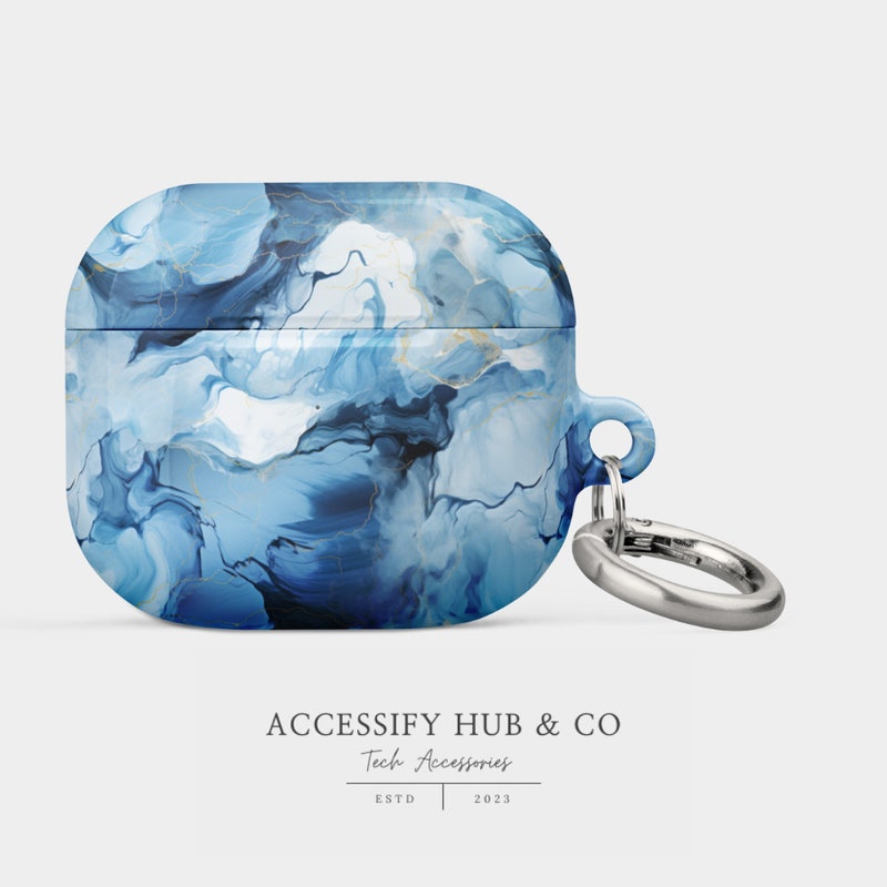 Marble Blue AirPod Case - Etsy