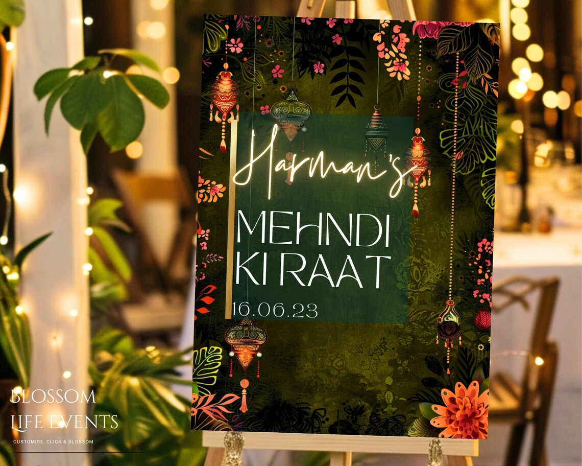 Mehendi Sign for Groom | Mehndi Party Sign | Mehndi Ki Raat Board ...