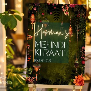 Mehendi Sign for Groom | Mehndi Party Sign | Mehndi Ki Raat Board ...