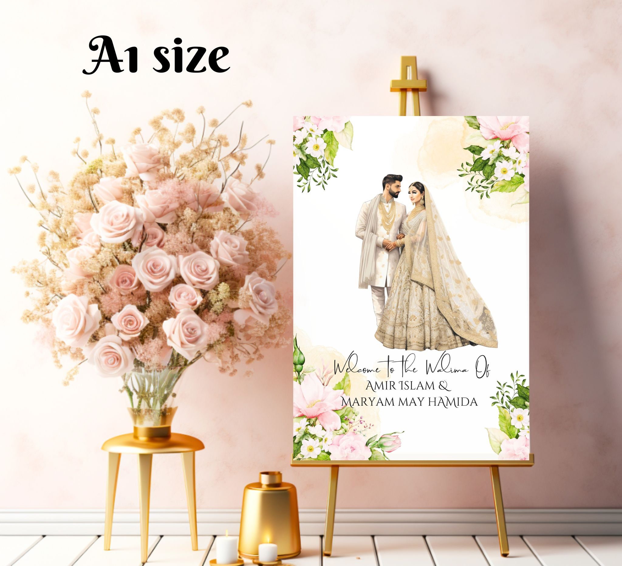 Stunning Walimah Welcome Sign Elegant Muslim Wedding Decor Islamic ...