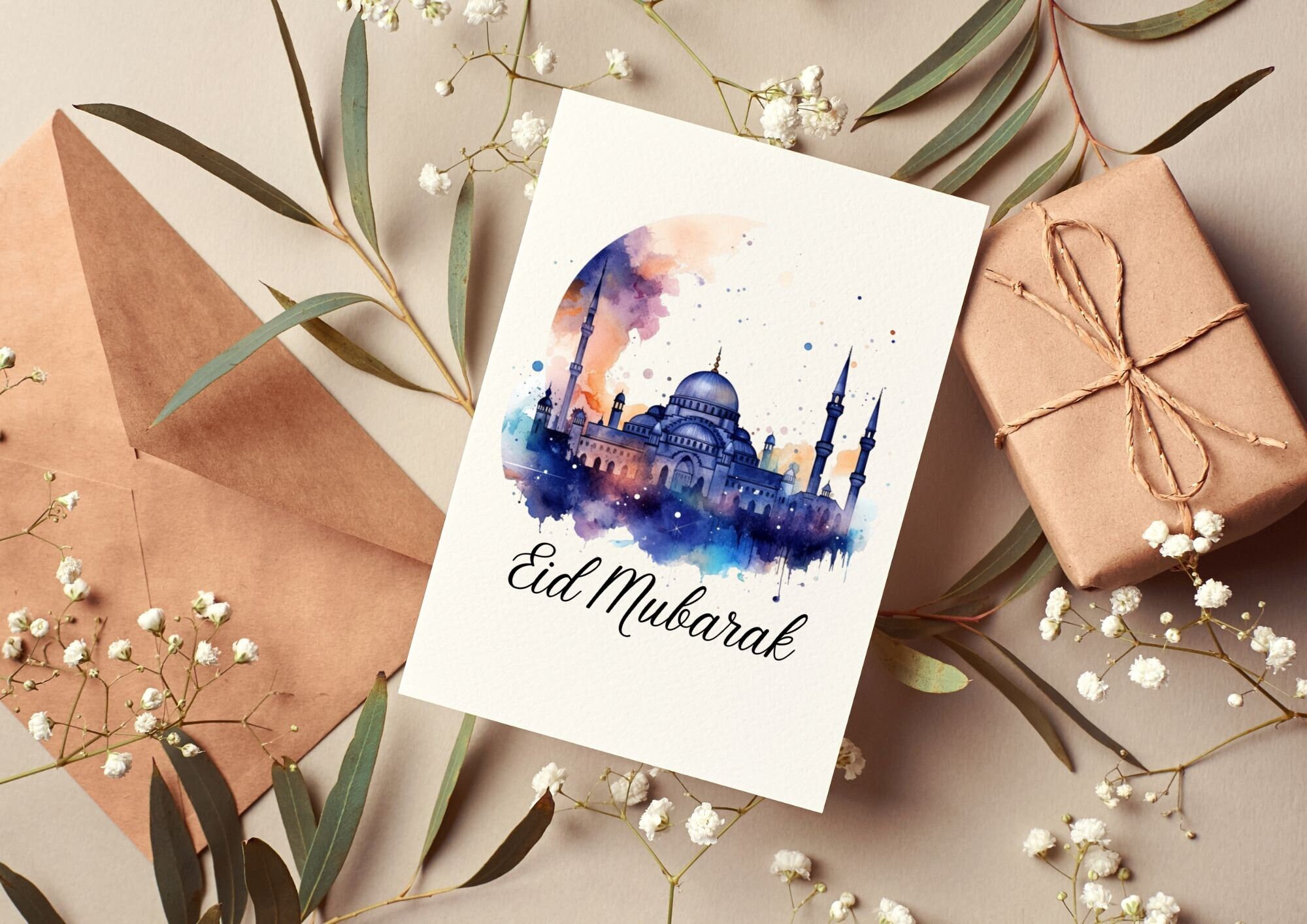 Eid Cards Printable Eid Card Eid Mubarak Card Eid Cards Digital Islamic ...