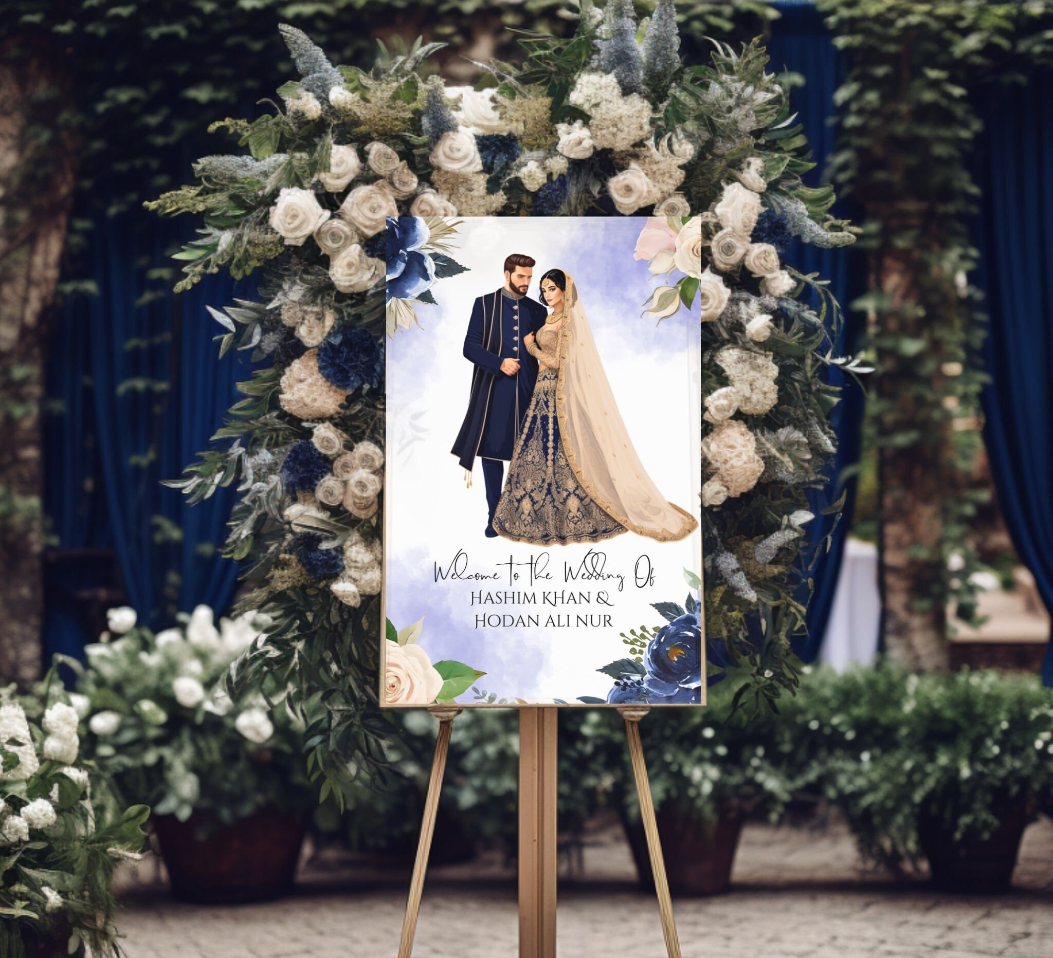 Indian Wedding Welcome Sign Digital Indian Wedding Welcome Sign South ...