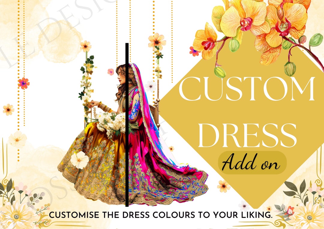 Dress CHANGE - Personalisable Mehndi Sign | Personalised Mendhi Wedding ...