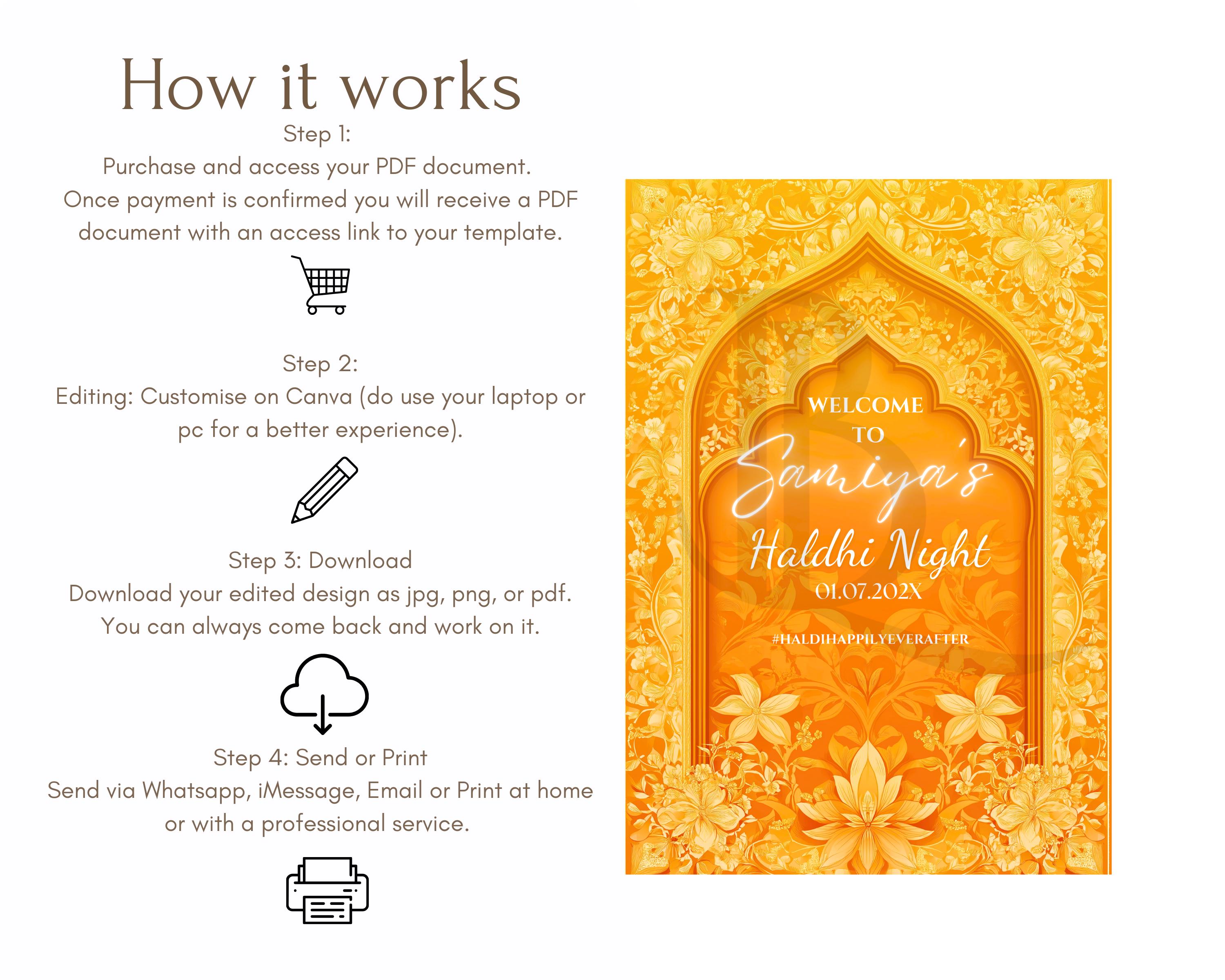 Haldi Sign | Haldhi Welcome Signage | Gaye Holud Board for Bengali ...