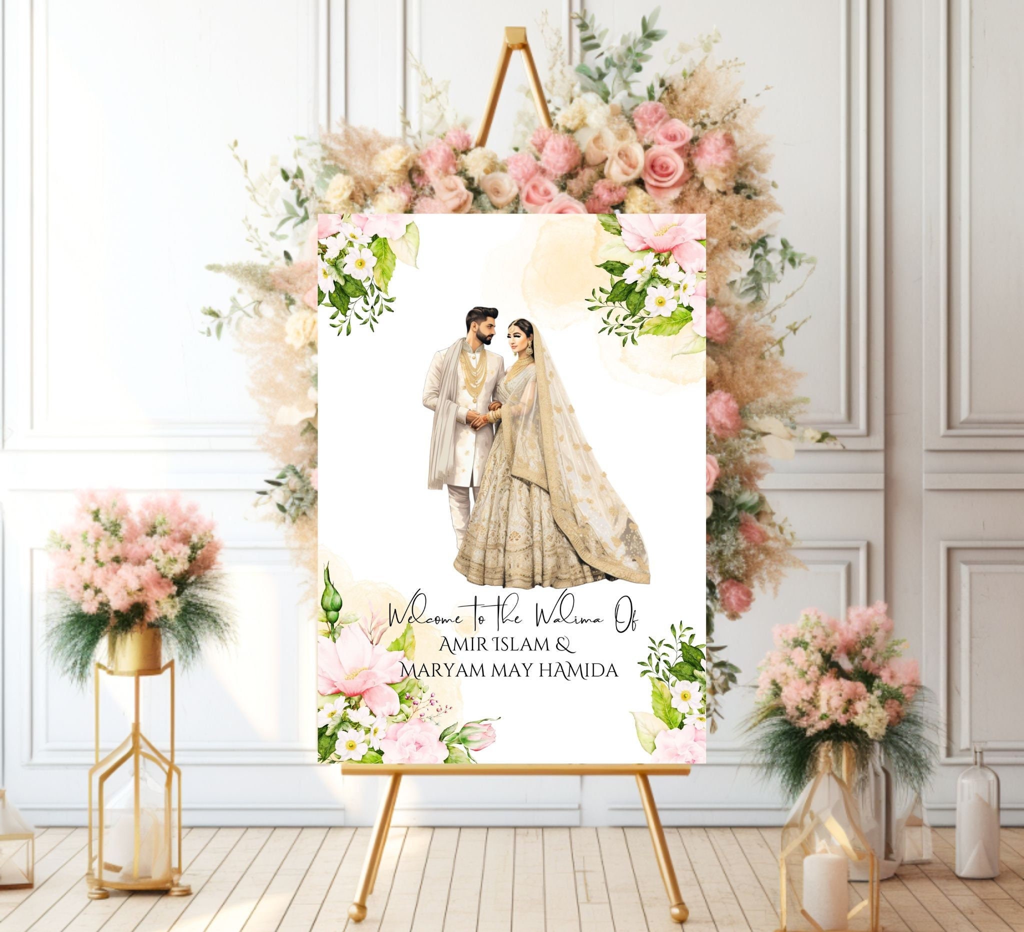 Stunning Walimah Welcome Sign Elegant Muslim Wedding Decor Islamic ...