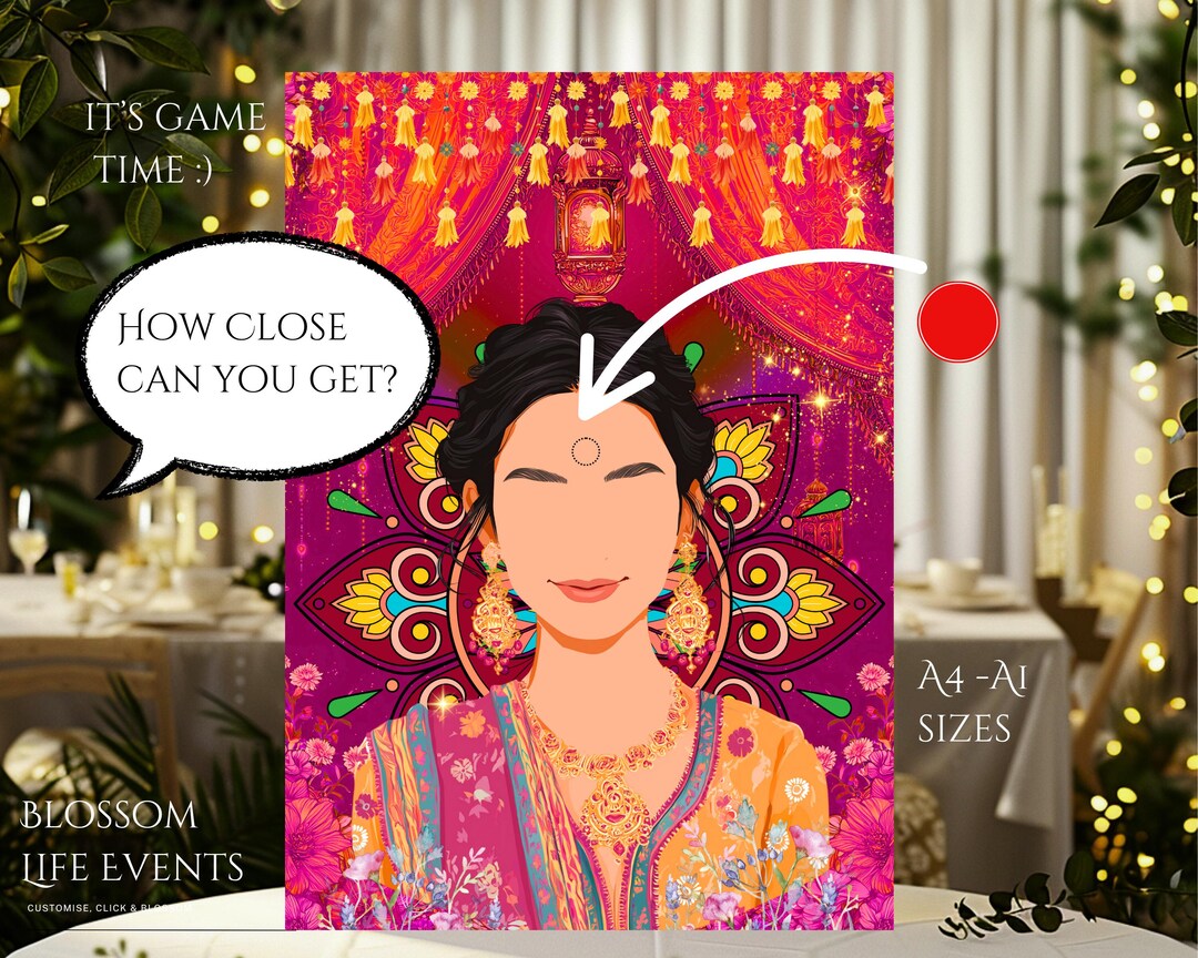Mehndi Games | Pin the Bindhi | Mehendi Ki Raat Fun Games | Fun Mehndi ...