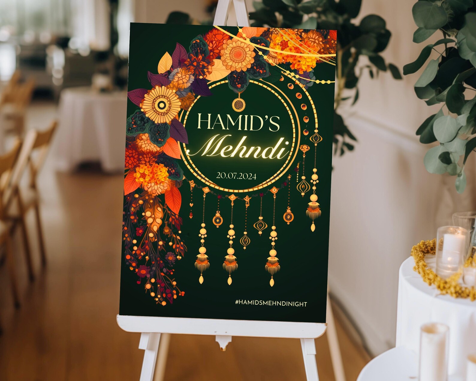 Mehendi Sign for Groom | Grooms Mehndi Party Sign | Mehndi Ki Raat ...