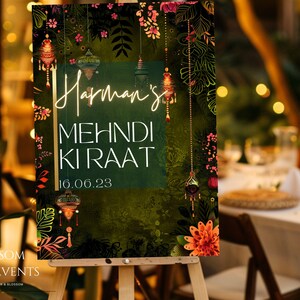 Mehendi Sign for Groom | Mehndi Party Sign | Mehndi Ki Raat Board ...