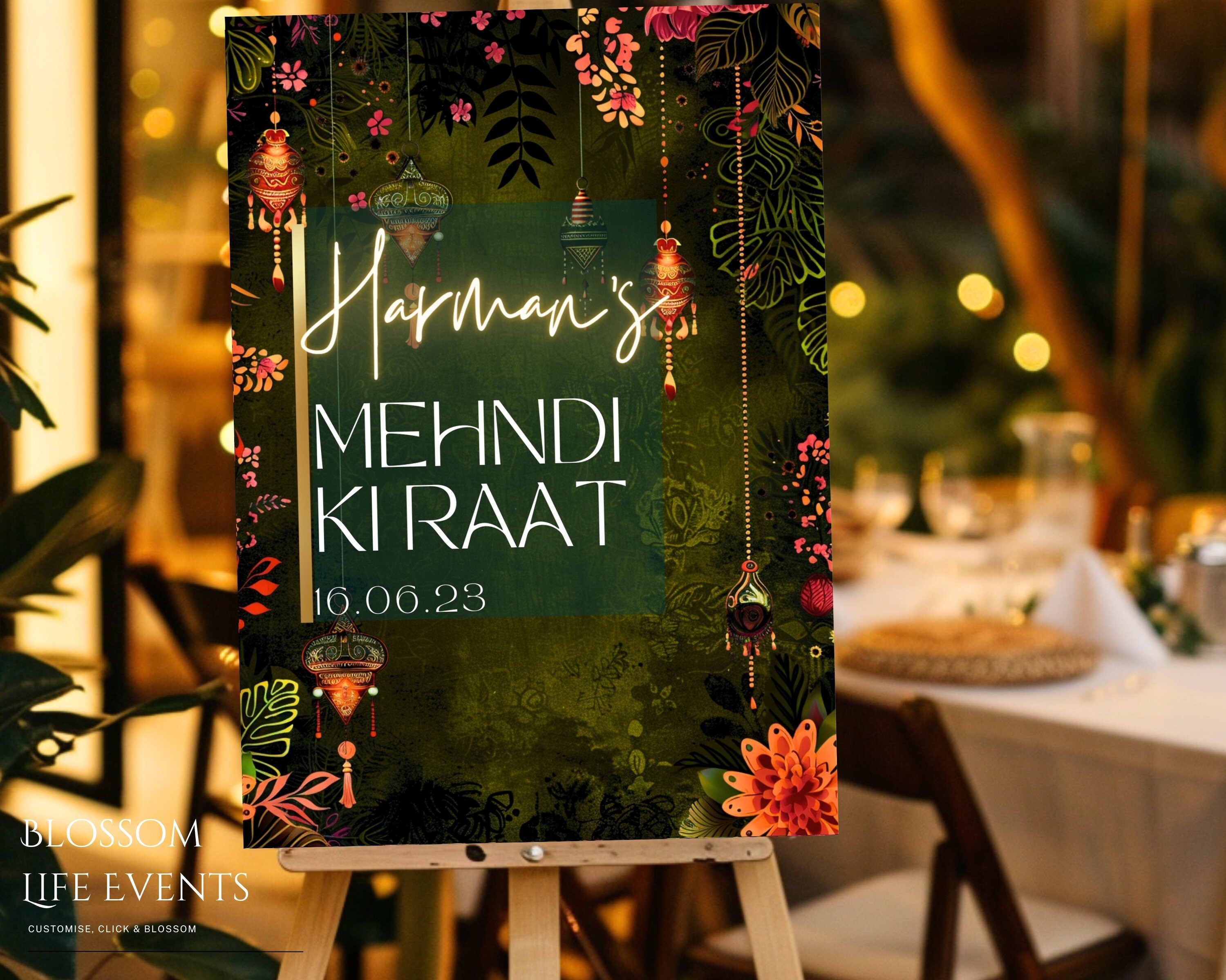 Mehendi Sign for Groom | Mehndi Party Sign | Mehndi Ki Raat Board ...