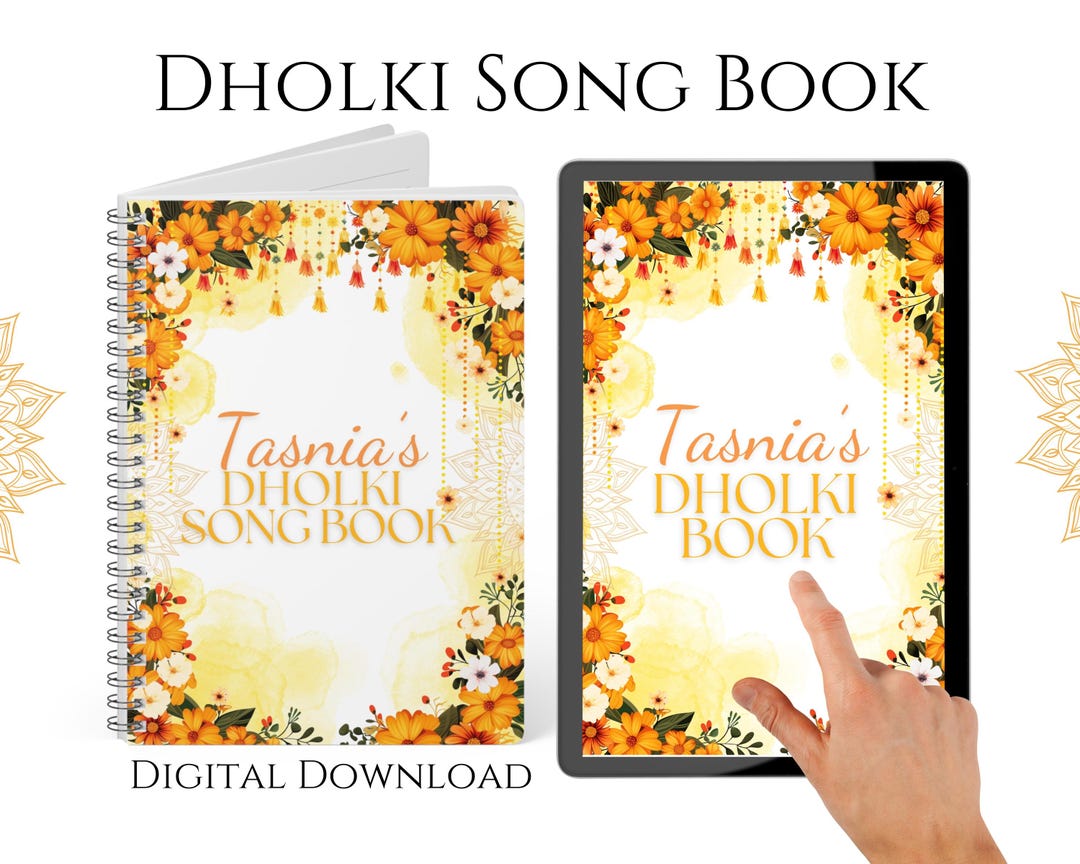 Printable Dholki Song Book Digital Mehndi Desi Song Book Dholki Songs ...