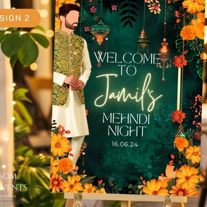 Mehndi Sign for Groom | Mehendi Party Sign | Mehndi Ki Raat Board ...