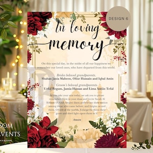 Personalised in Memory of Sign, Printable in Loving Memory Sign for ...