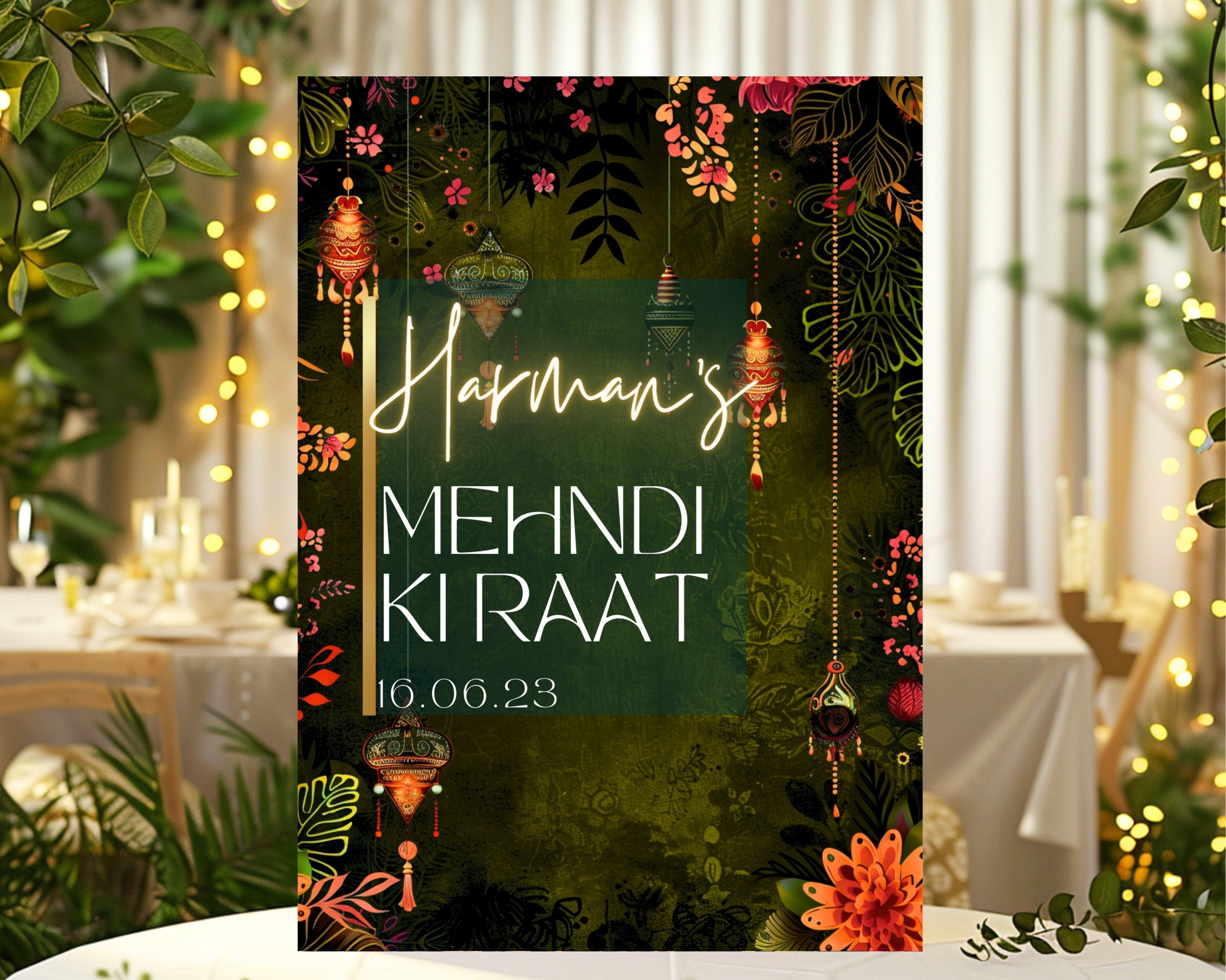 Mehendi Sign for Groom | Mehndi Party Sign | Mehndi Ki Raat Board ...