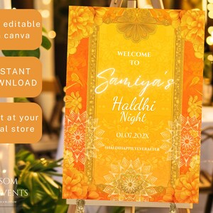 Haldi Sign | Haldhi Party Sign | Haldi Raat Board for Indian Wedding ...