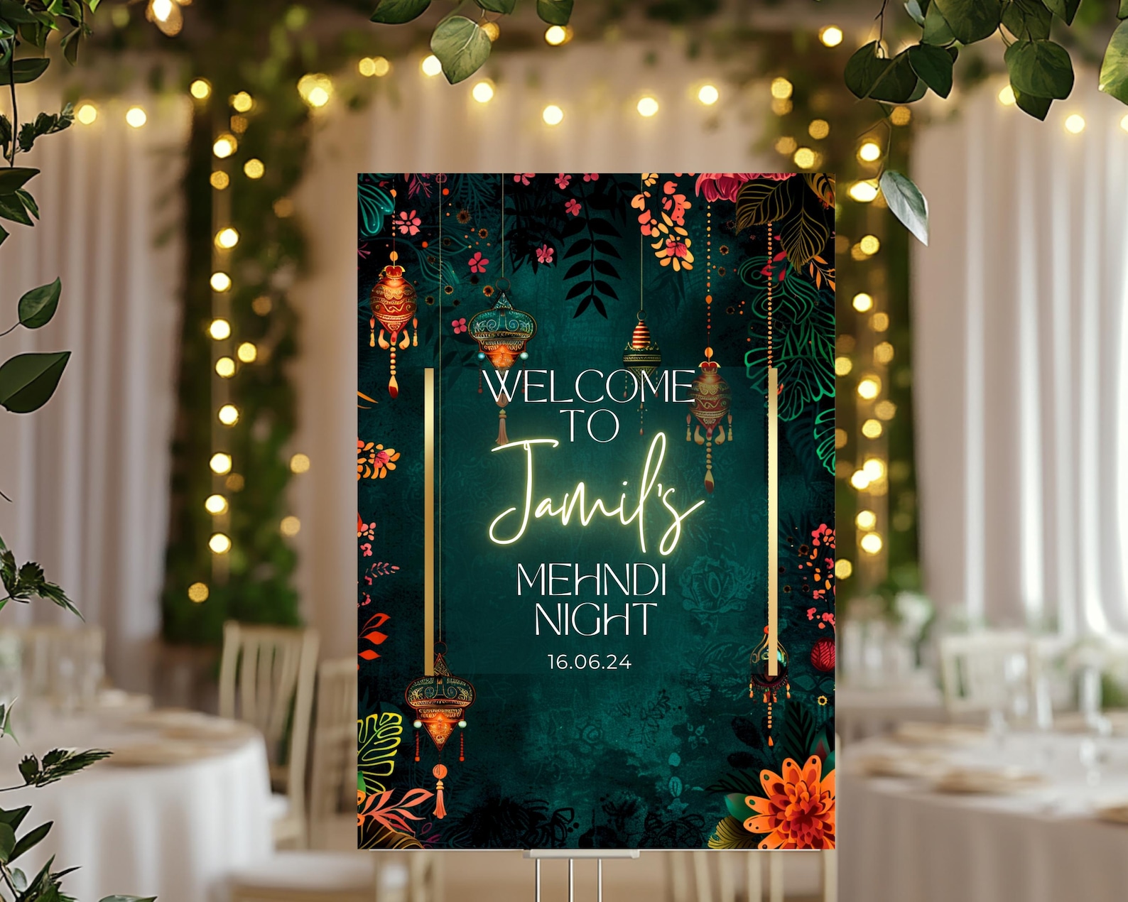 Mehendi Sign for Groom | Mehndi Party Sign | Mehndi Ki Raat Board ...