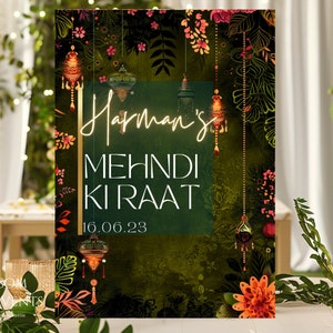 Mehendi Sign for Groom | Mehndi Party Sign | Mehndi Ki Raat Board ...