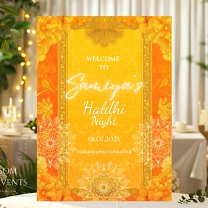 Haldi Sign | Haldhi Party Sign | Haldi Raat Board for Indian Wedding ...
