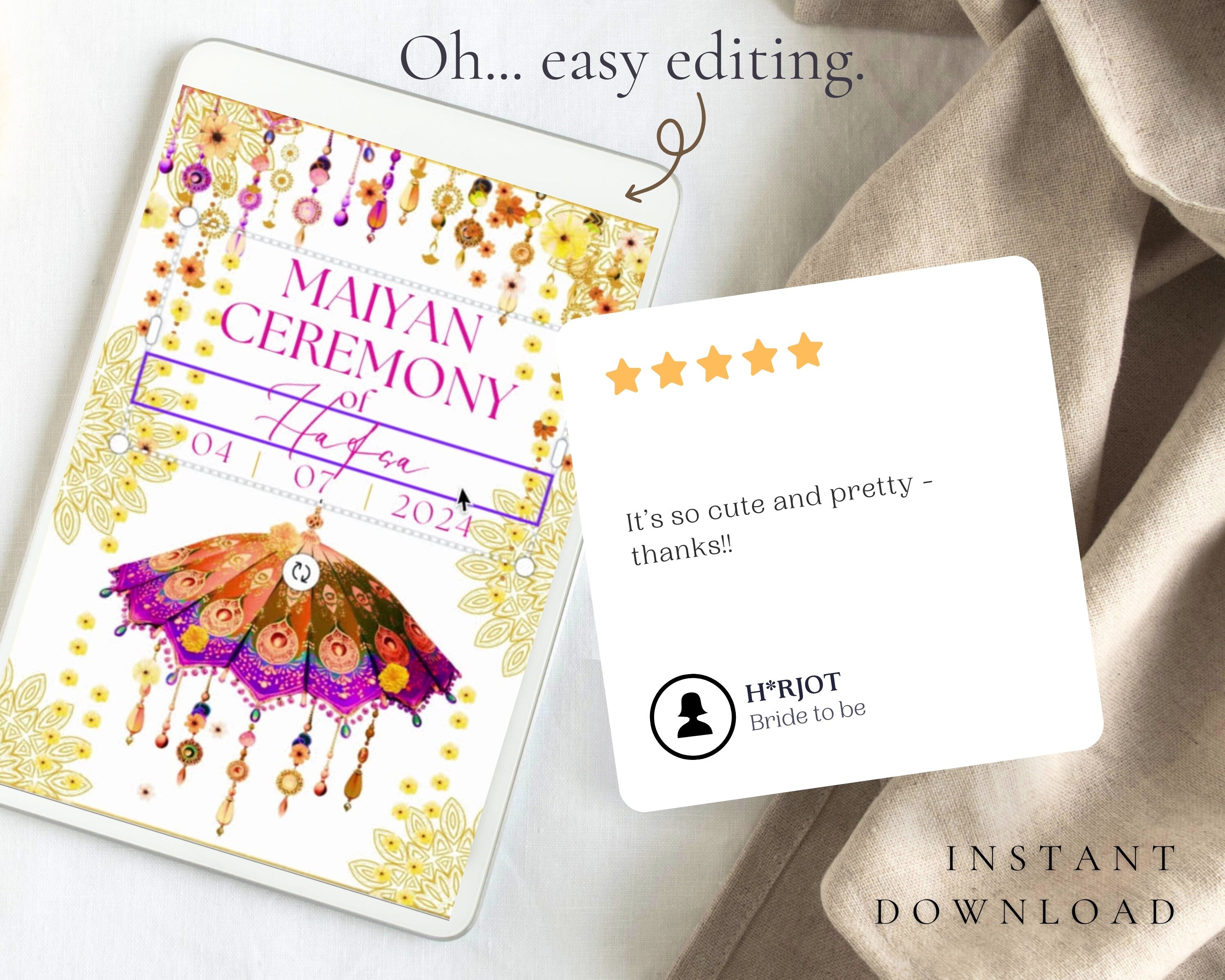 Maiyan Invitation Template for Indian Pakistani Mayan Party Beautiful ...