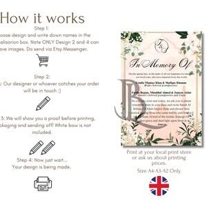 Personalised in Memory of Sign, Printable in Loving Memory Sign for ...