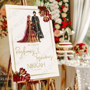 Islamic Wedding Sign | Wedding Welcome Sign for Bengali and Pakistani ...