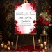 Red Rose Wedding Welcome Sign | Red Floral Wedding Sign | Instant ...