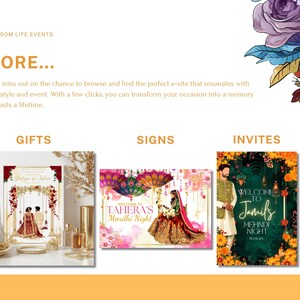 Islamic Wedding Sign | Floral White and and Gold Beautiful Nikkah ...