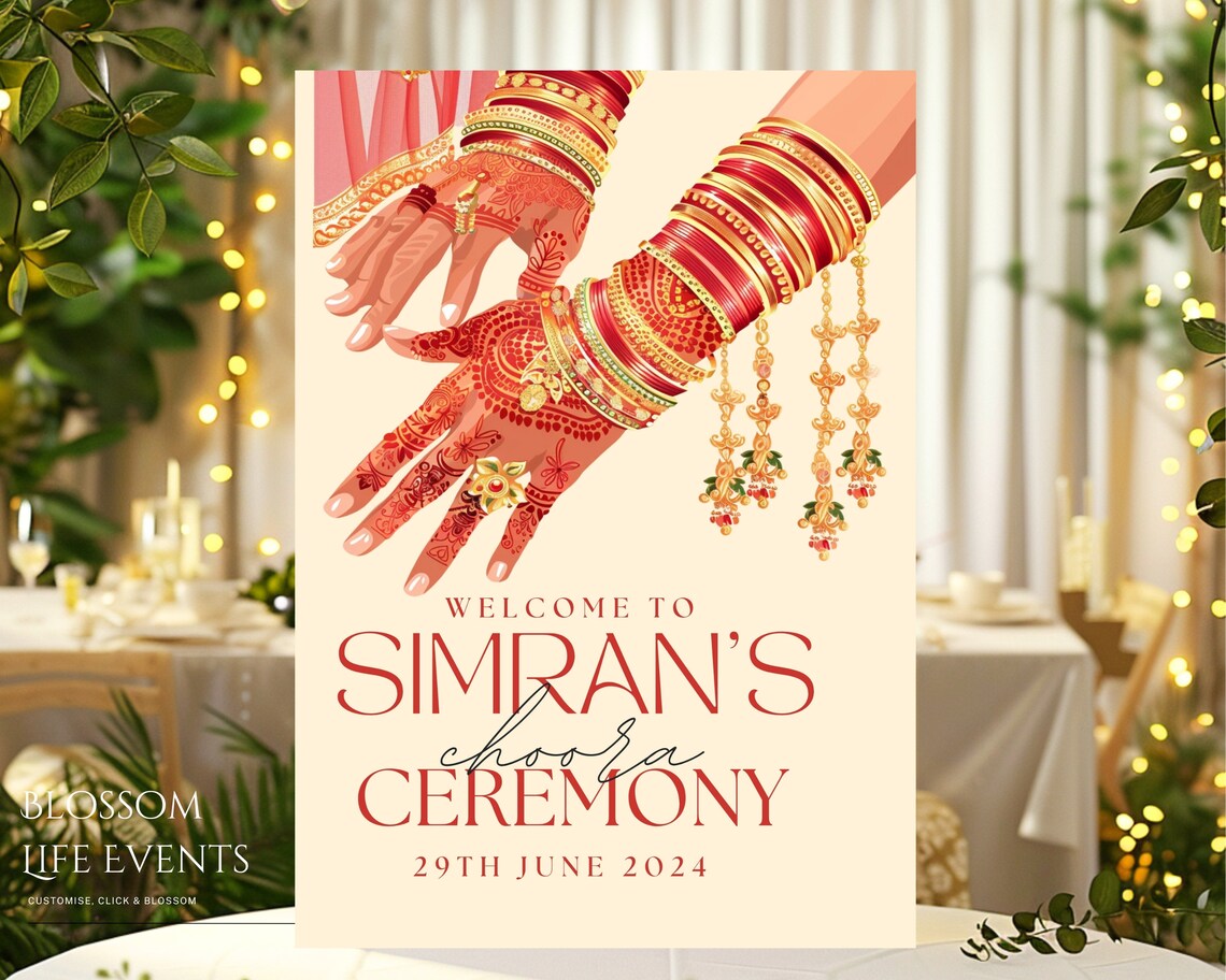Beautiful Chura Welcome Signs | Choora Sign | Chooda Signs for Punjabi ...