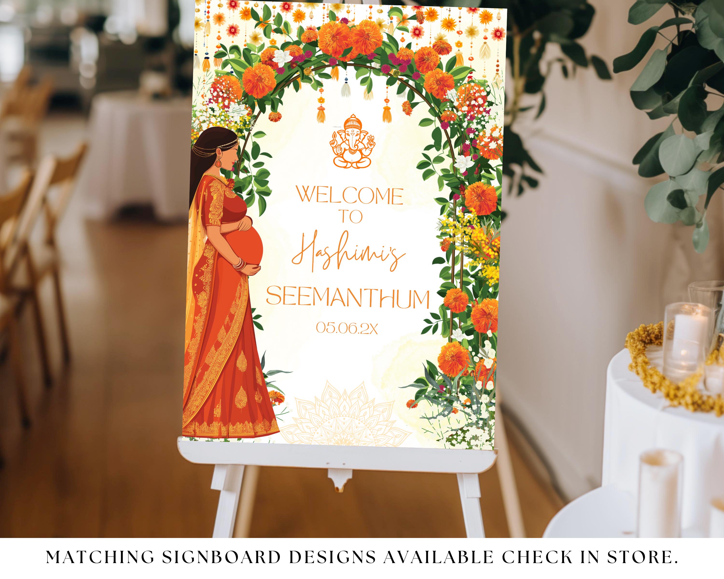 Sreemantham Invitation | Godh Bharai Invitation | Valaikappu Invite ...
