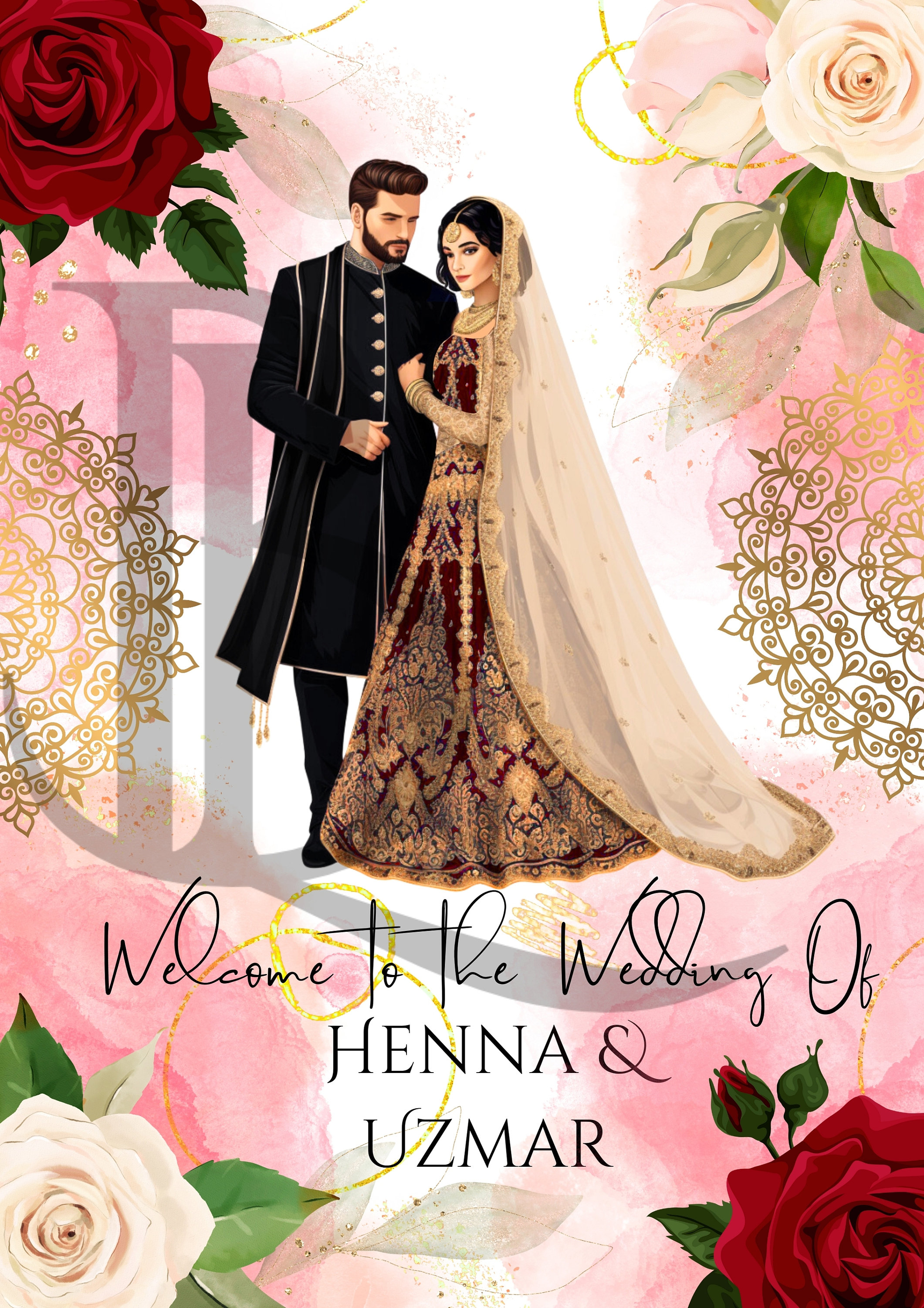 Indian Wedding Welcome Sign Digital Indian Wedding Welcome Sign South ...