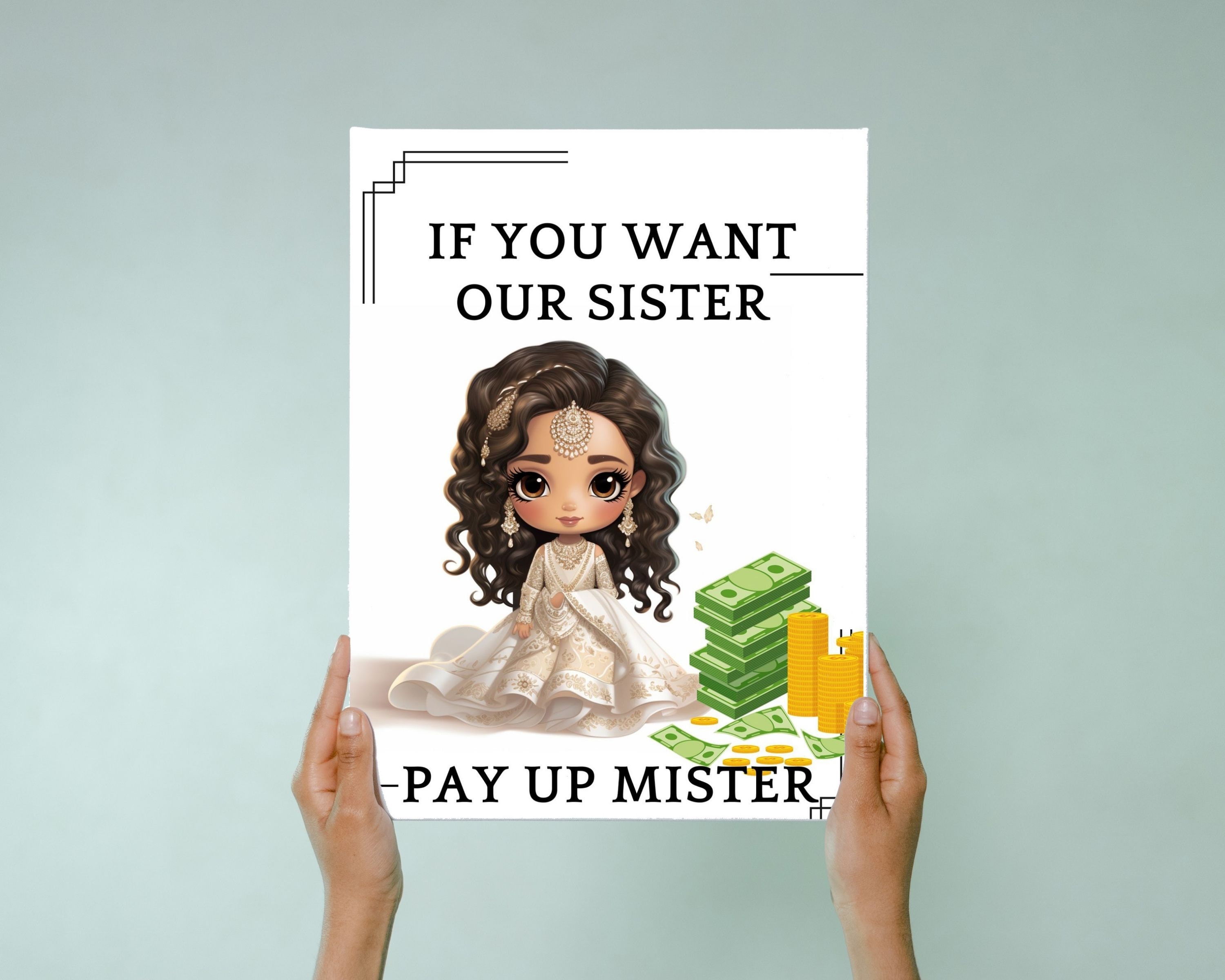 Bridal Party Gate Signage | Wedding Gate Signs | Desi Bridesmaids Signs ...