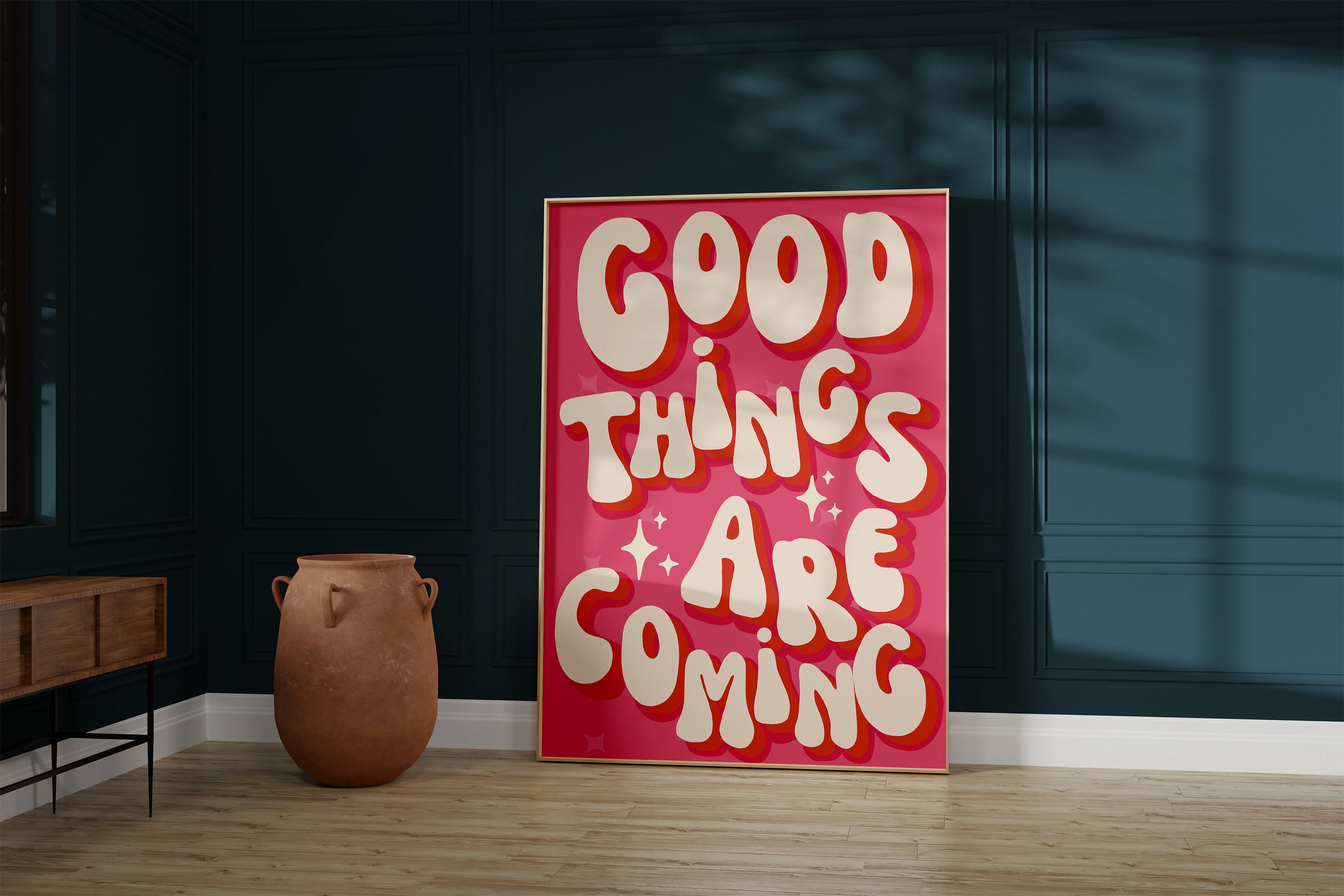 Good Things Are Coming Poster, Printable Art, Modern Abstract Wall ...