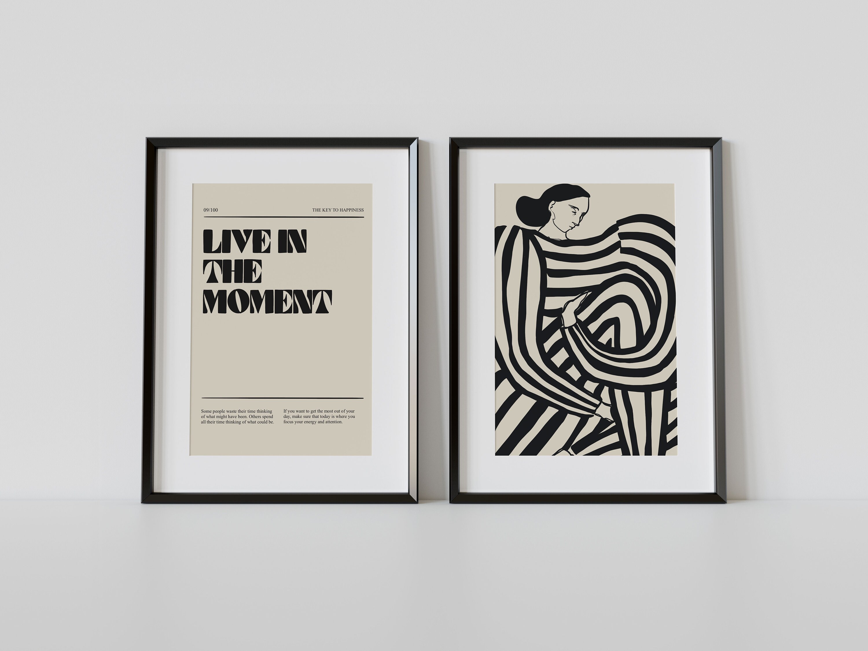 Postmodern Black and White Poster Print Digital Downloadable Gallery ...
