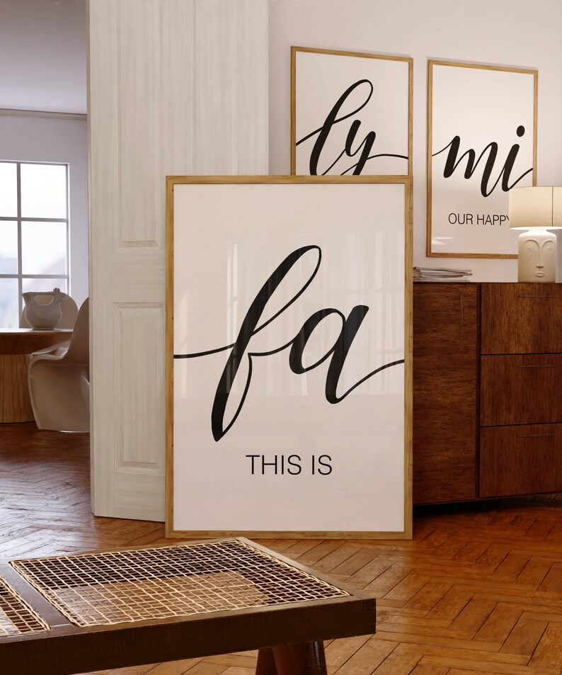 Postmodern Minimalist Family Home Black and White Words for Lover in a ...