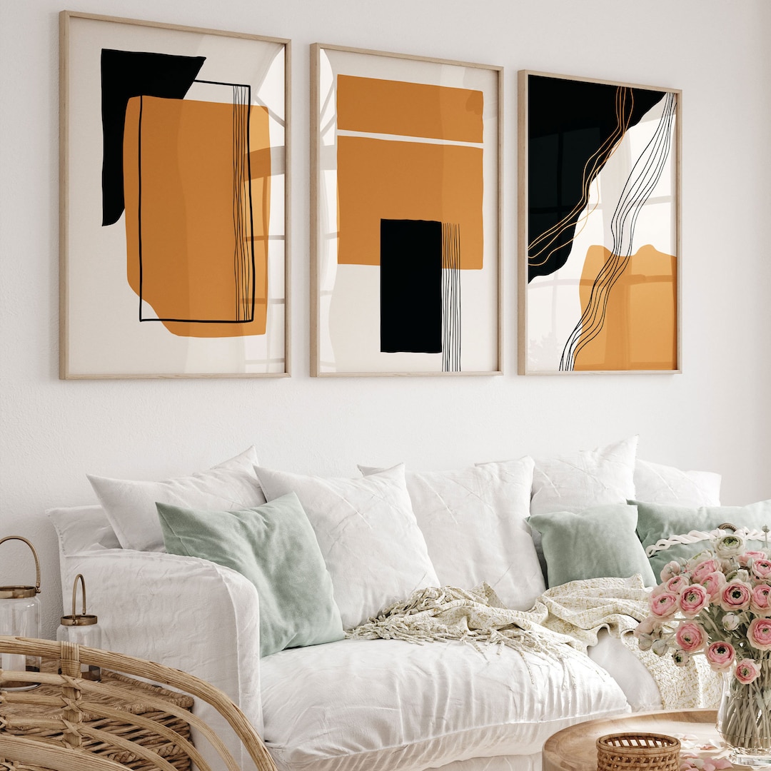 Boho Poster Art, Set of 3 Minimalist Prints for Modern Wall Decor ...