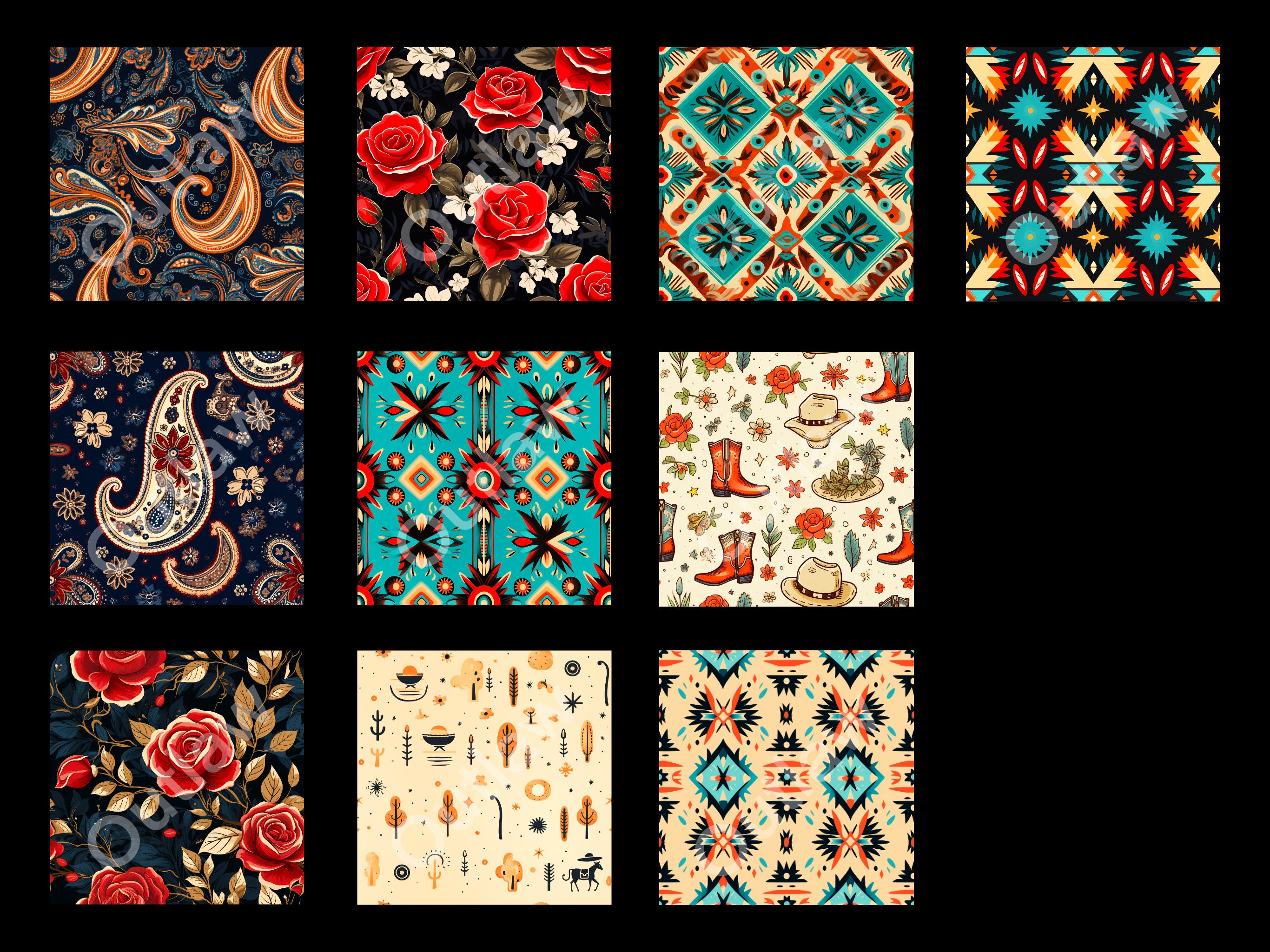 Western Pattern - Etsy