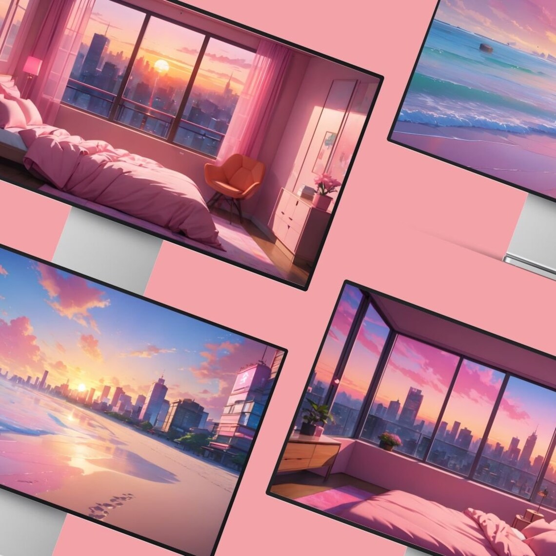 Pastel Pink Gamer Aesthetic Desktop Wallpaper Background - Etsy