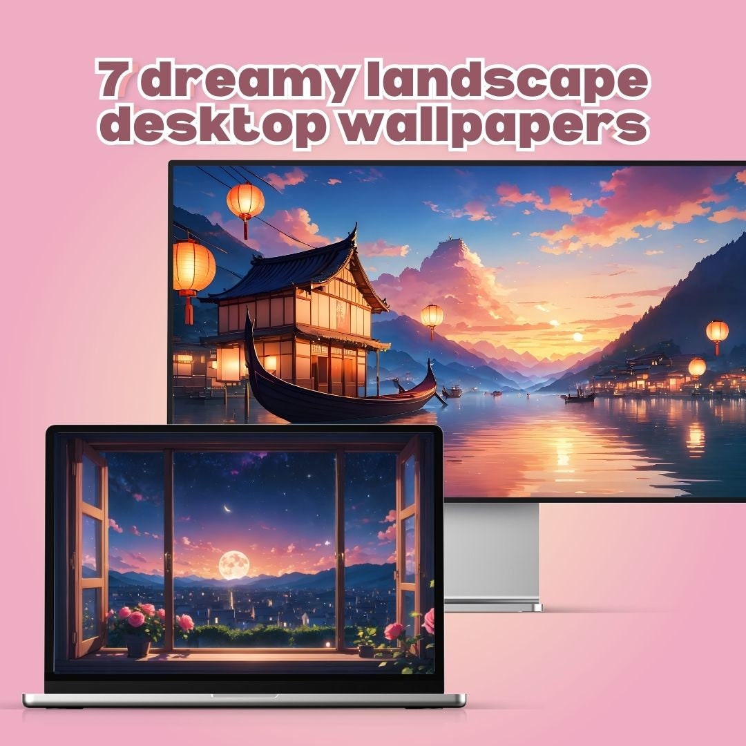 Dreamy Landscapes Aesthetic Desktop Wallpaper Background Gamer - Etsy