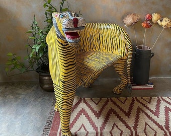 Ethnic Chair Art, Maharaja Indian Chair, Vintage Look Hand Painted ...